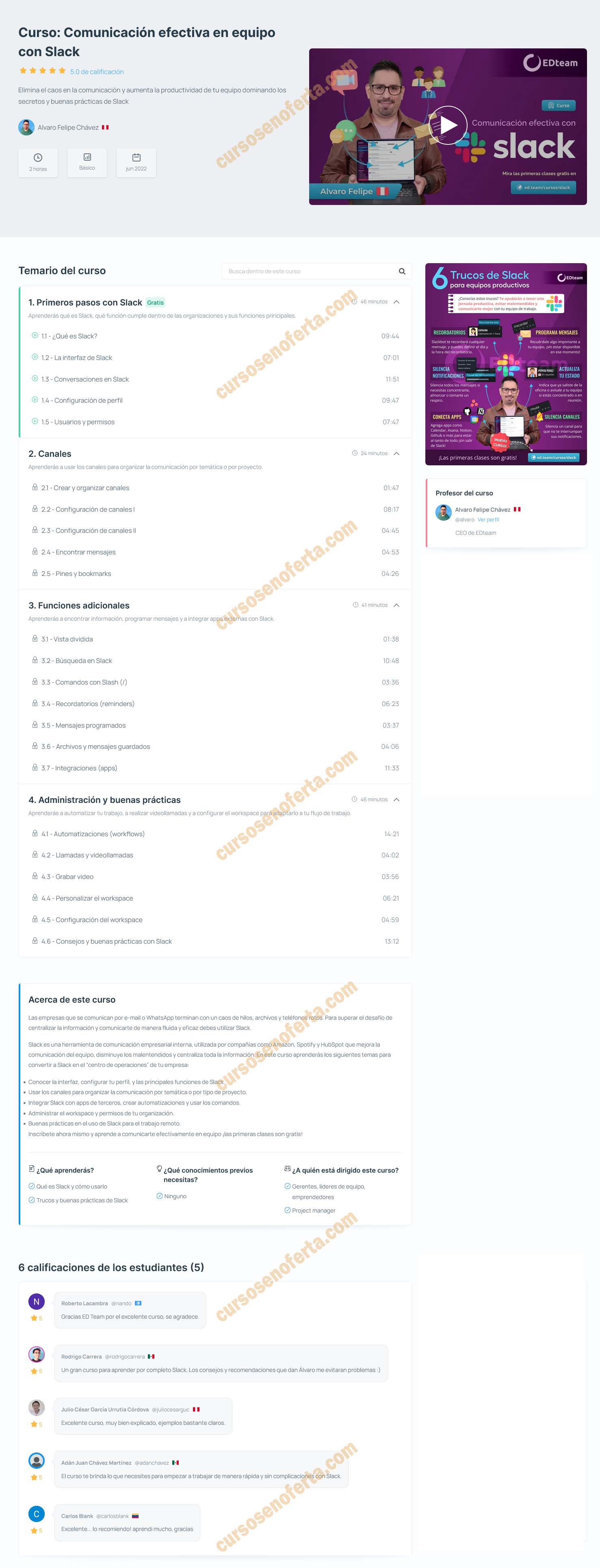 Comunicación efectiva en equipo con Slack - cursosenoferta.com